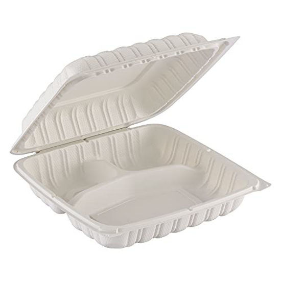 GetUSCart- TIYA Clamshell Food Containers - To-Go 3 Compartment Storage ...