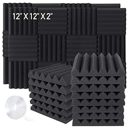 GetUSCart- Focusound Acoustic Foam Panels Wedge 2" X 12" X 12 ...