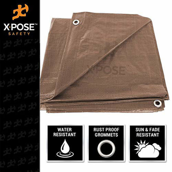 GetUSCart- Multipurpose Protective Cover Brown Poly Tarp 24' x 36 ...
