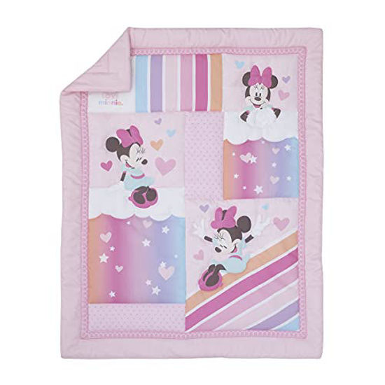 GetUSCart- Disney Minnie Mouse Be Happy Pink Rainbow, Stars, & Clouds ...