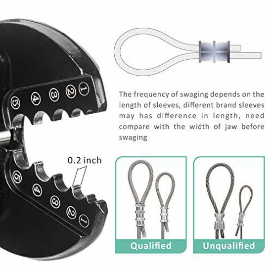 GetUSCart- IWISS Wire Rope Crimping Tool for Aluminum Oval Sleeves,Stop ...