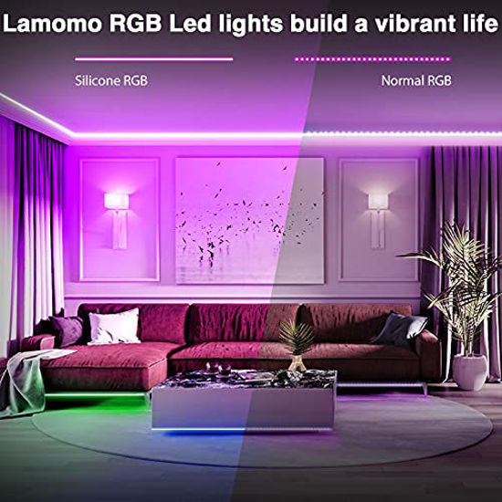 GetUSCart- 12V RGB Neon Rope Light,Led Neon Flex LED Strip Lights Alexa ...