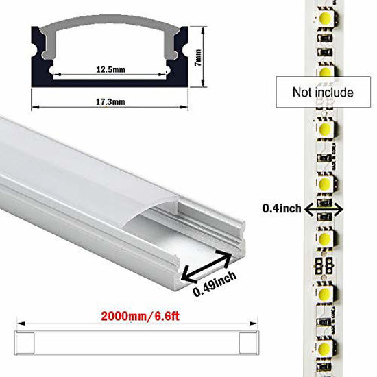 GetUSCart- StarlandLed 10-Pack 6.6ft/ 2 Meter U Shape LED Aluminum ...