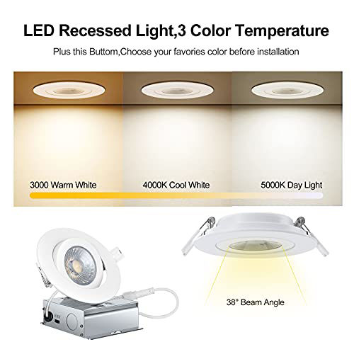 GetUSCart- KnLnny ware Recessed Lighting 9W 750LM Dimmable LED Recessed ...