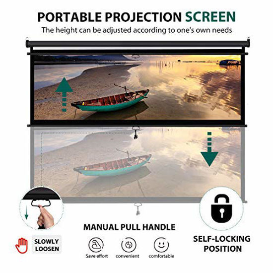GetUSCart- VIVOHOME 100 Inch Manual Pull Down Projector Screen, 16:9 HD ...