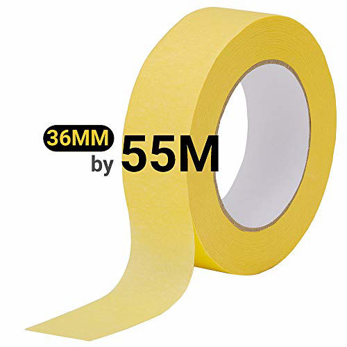 GetUSCart- LICHAMP 30-Pack Automotive Refinish Masking Tape Yellow 36mm ...