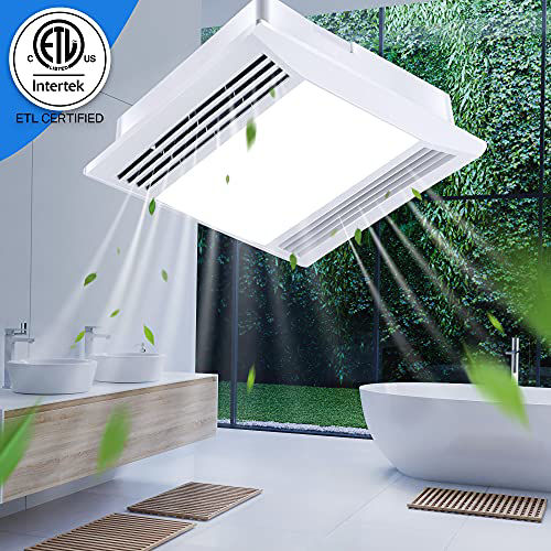 GetUSCart- Bathroom Exhaust Fan Shower Ceiling Ventilation with LED ...