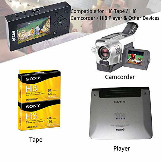 GetUSCart- Portable VHS Hi8 8mm Camcorder Video Tape Player, VHS to DVD ...