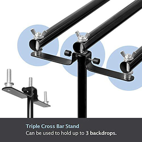 GetUSCart- Julius Studio 10 x 9.6 feet (W x H) Triple Crossbar Backdrop ...