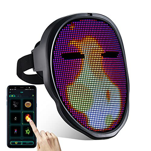 GetUSCart- Led Mask with Programmable,Bluetooth Face Mask, Light up ...