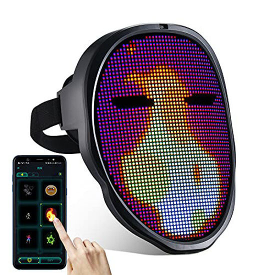 GetUSCart- Led Mask with Programmable,Bluetooth Face Mask, Light up ...