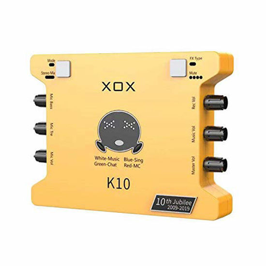 GetUSCart- XOX Yellow K10 10th Jubilee USB Sound Card + MS4 Microphone ...