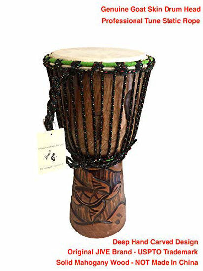 GetUSCart- JIVE Djembe Drum African Bongo Congo Wood Drum Deep Carved ...