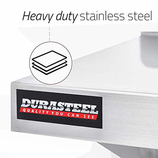 GetUSCart- DuraSteel Stainless Steel Wall Shelf - 48" Wide x 12" Deep ...