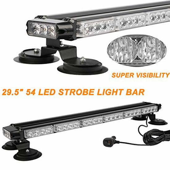 GetUSCart- ASPL 29.5" 54 LED Strobe Light Bar Double Side Flashing High ...