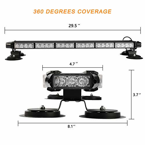 GetUSCart- ASPL 29.5" 54 LED Strobe Light Bar Double Side Flashing High ...