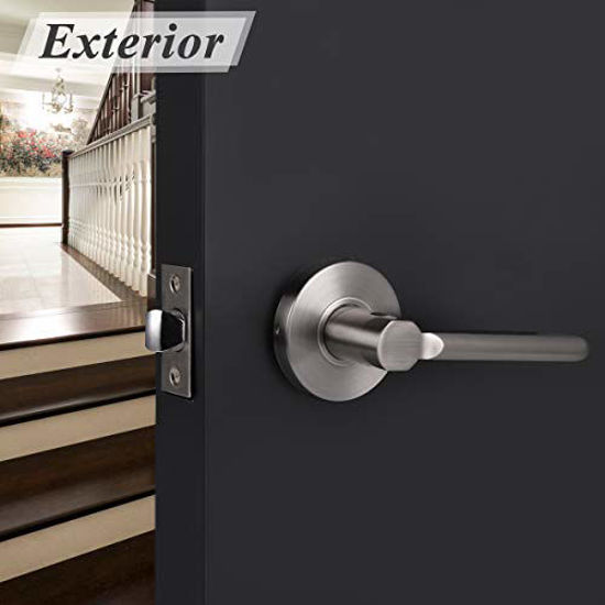 GetUSCart- Probrico Modern Stain Nickel Keyless Passage Door Levers ...