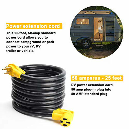 GetUSCart- OPL5 25FT 50A RV Power Extension Cord, Heavy Duty 50 Amp ...