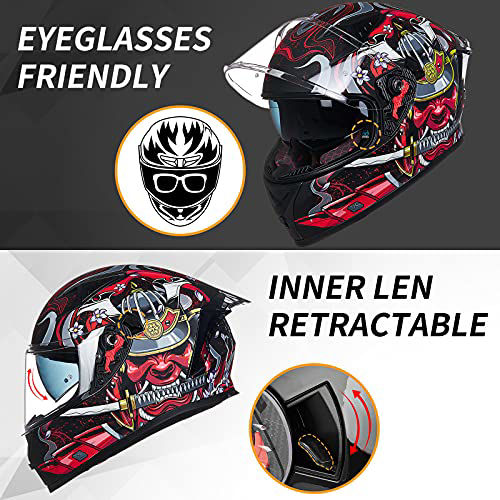 GetUSCart- ILM Motorcycle Helmet Full Face with Pinlock Compatible ...