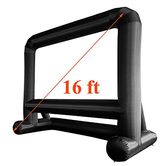 GetUSCart- 16 FT Inflatable Projector Movie Screen for Outside Indoor ...