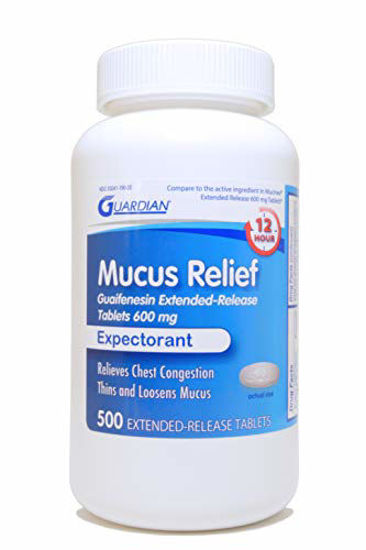GetUSCart- Guardian Mucus Relief, 600mg Guaifenesin 12 Hour Extended ...