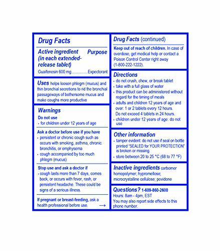 GetUSCart- Guardian Mucus Relief, 600mg Guaifenesin 12 Hour Extended ...