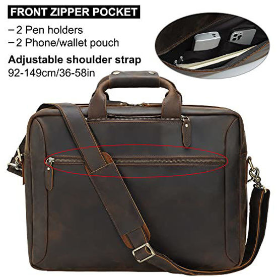 GetUSCart- TIDING Leather Convertible Backpack 15.6" Laptop Messenger ...