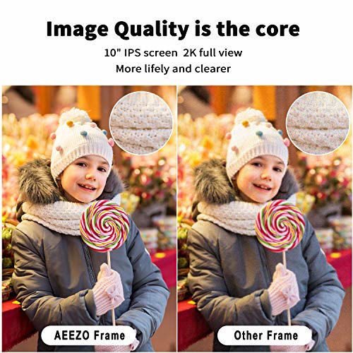 GetUSCart- AEEZO WiFi Digital Picture Frame 10 Inch IPS Touch Screen FHD 2K Display Smart Cloud ...