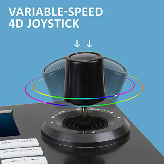 GetUSCart- Hsility PTZ Controller Video Conference POE Network 4D Joystick Decoding Keyboard ...