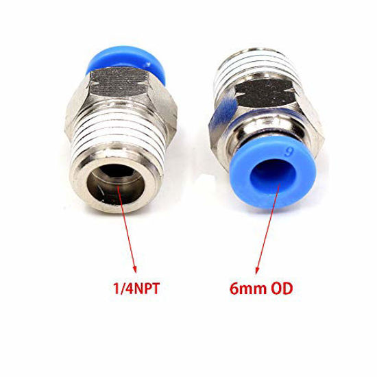 GetUSCart- CEKER 1/4" NPT Push to Connect Fittings Air Fittings 6mm ...
