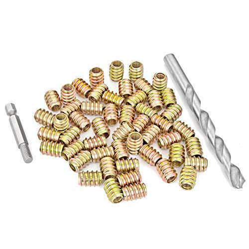 GetUSCart- PGMJ 80 Pieces M6 Flush Nut Inserts Wood Bolt Furniture ...