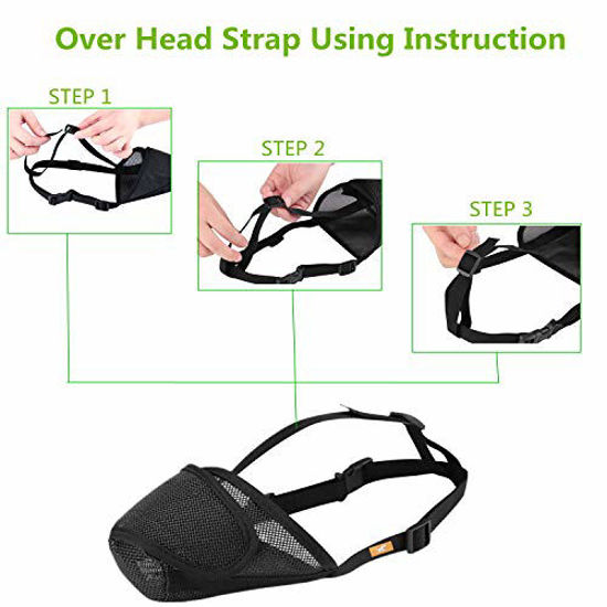 GetUSCart- Dog Muzzle Mesh with Overhead Strap, No Lick Dog Mask Mouth ...
