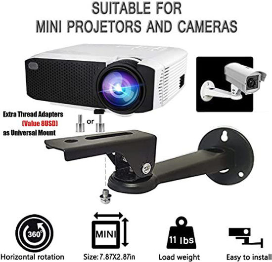 GetUSCart- Mini Projector Wall Mount, Angle Adjustable Projector Mount ...