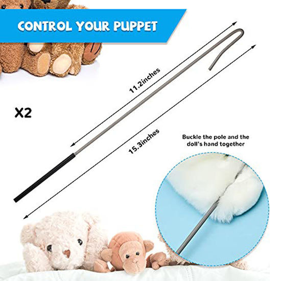 GetUSCart- 2 Pieces Puppets Rods Arm Control Rod Metal Stainless Steel ...