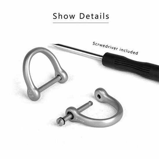 GetUSCart- FEGVE D Ring Shackles for Key Fob, Key Chain Rings Key ...