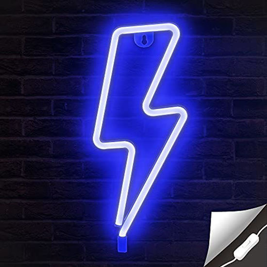 GetUSCart- Lumoonosity Lightning Bolt Neon Signs, USB Powered Led ...