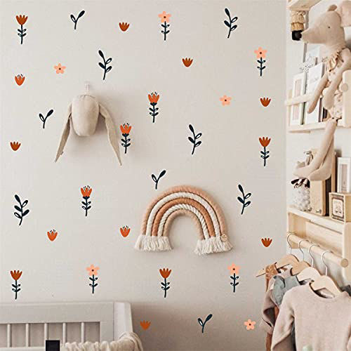 GetUSCart- Retro Small Flower Wall Decals Boho Flower Wall Decals Cute ...