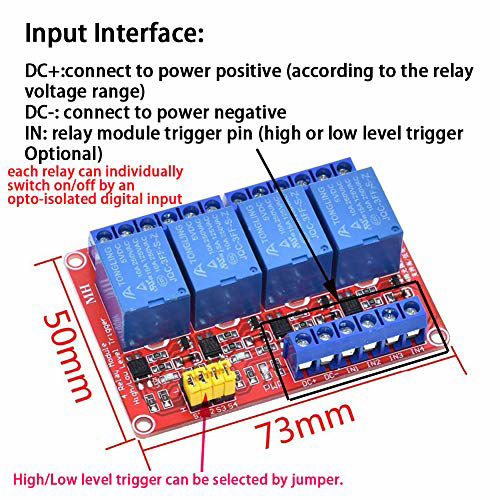 GetUSCart- ANMBEST 2PCS 4 Channel 5V Relay Module with Optocoupler High ...