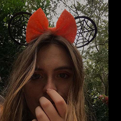 GetUSCart- CLGIFT Halloween Minnie Mouse Sequin Ears Orange Mickey ...