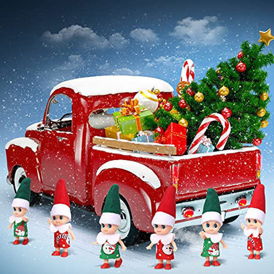 GetUSCart- 6 Pieces Christmas Elf Doll Elf Twins Elf Doll Figure Tiny ...