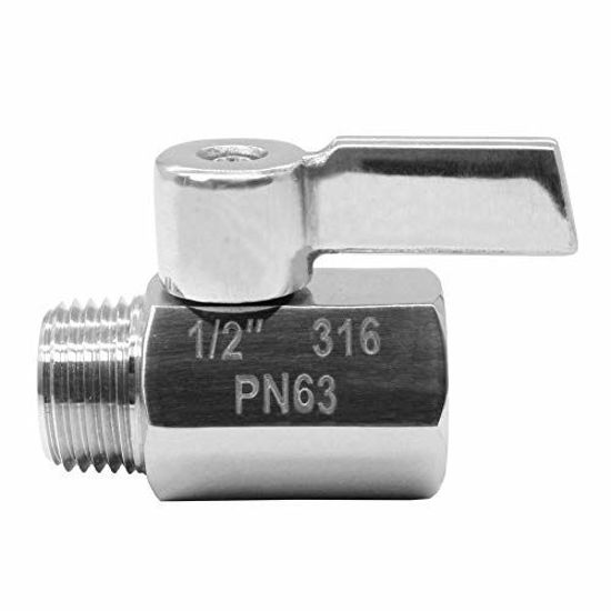 1/4 NPT Stainless Steel Elbow Shut Off Valve Beduan 1/4" NPT Mini Ball ...