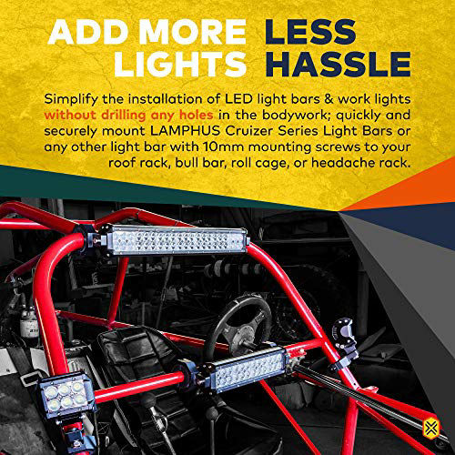 GetUSCart- Off-Road ATV UTV Light Bar Mounts Mounting Bracket Bar Clamp ...