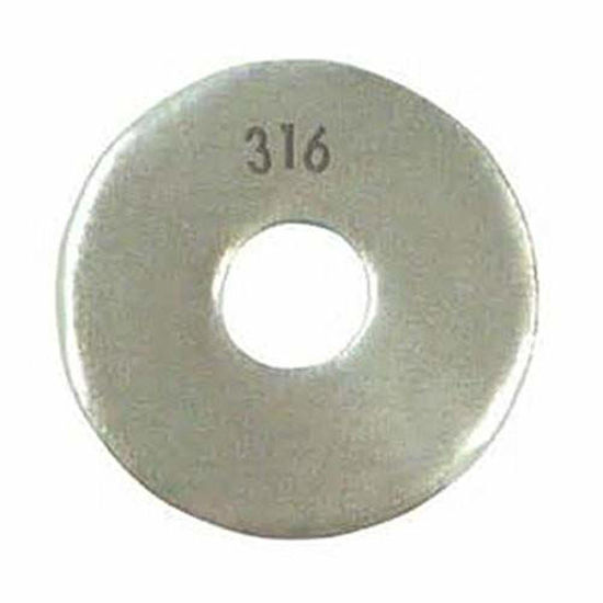 GetUSCart- 316 Stainless Steel Flat Washer, Plain Finish, 1/4" Hole ...
