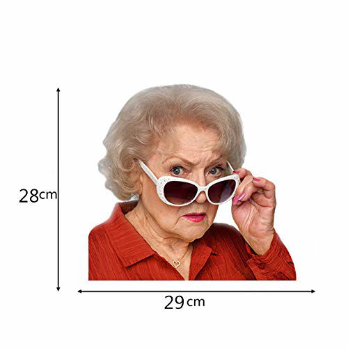 GetUSCart- Senksll Betty-White Car Window Cling Funny Car Sticker ...