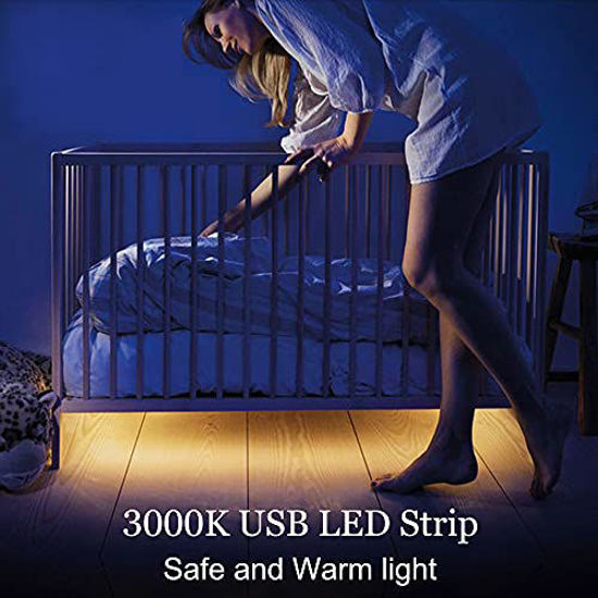 GetUSCart- 5V USB LED Strip Lights 4.9ft, 480 LEDs Dimmable COB LED ...