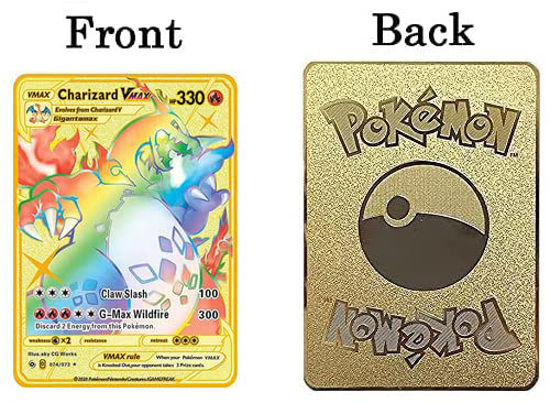 GetUSCart- Charizard Vmax Metal Gold Plated Card, Charizard Shiny ...
