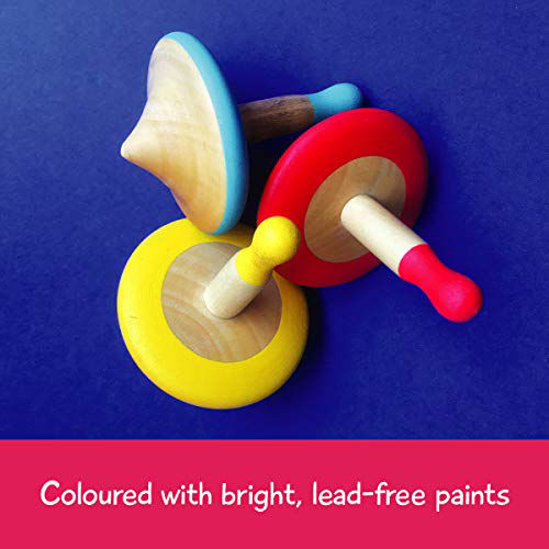 GetUSCart- Shumee - Wooden Spinning Tops - Teach Kids Fine Motor Skills ...