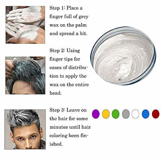 GetUSCart- White Hair Color Wax, Natural Hairstyle Wax 4.23 oz ...