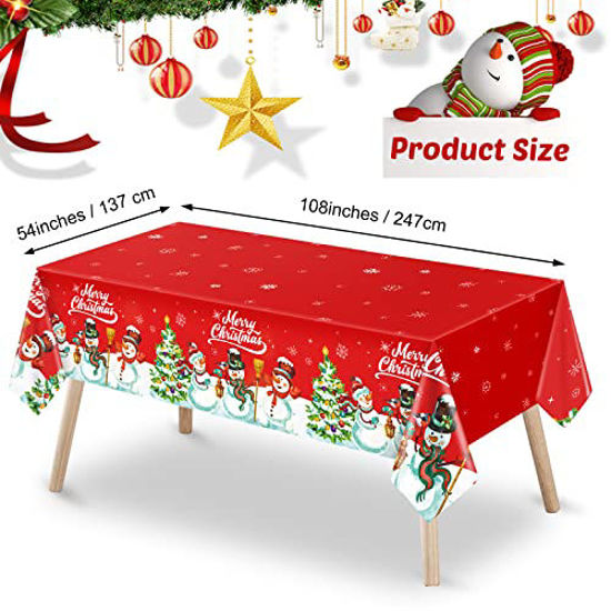 GetUSCart- 3 Pieces Christmas Table Cover Set Merry Christmas ...
