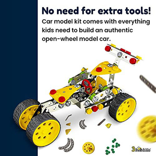 GetUSCart- 3 Bees & Me STEM Car Building Erector Toy Kit | Educational ...